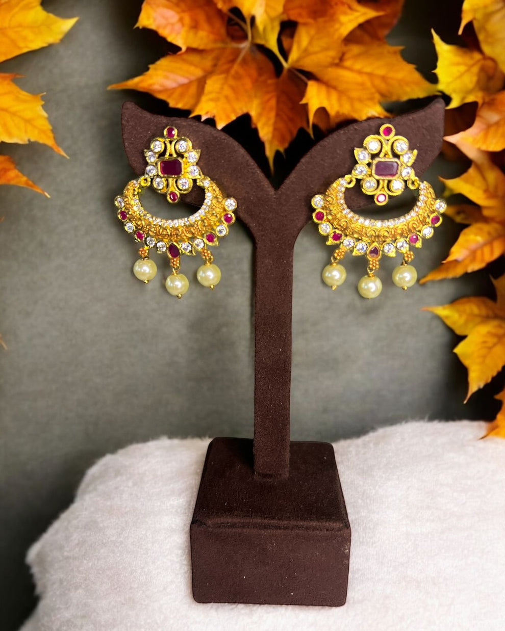 Suhani Pearl Drop Chandbali – Glamour Gems
